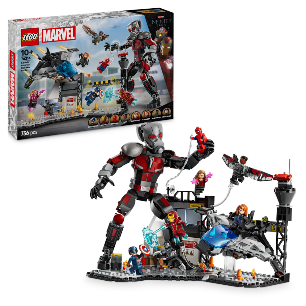 LEGO Marvel 76314 Captain America: Civil War Action Battle Age 10 ...