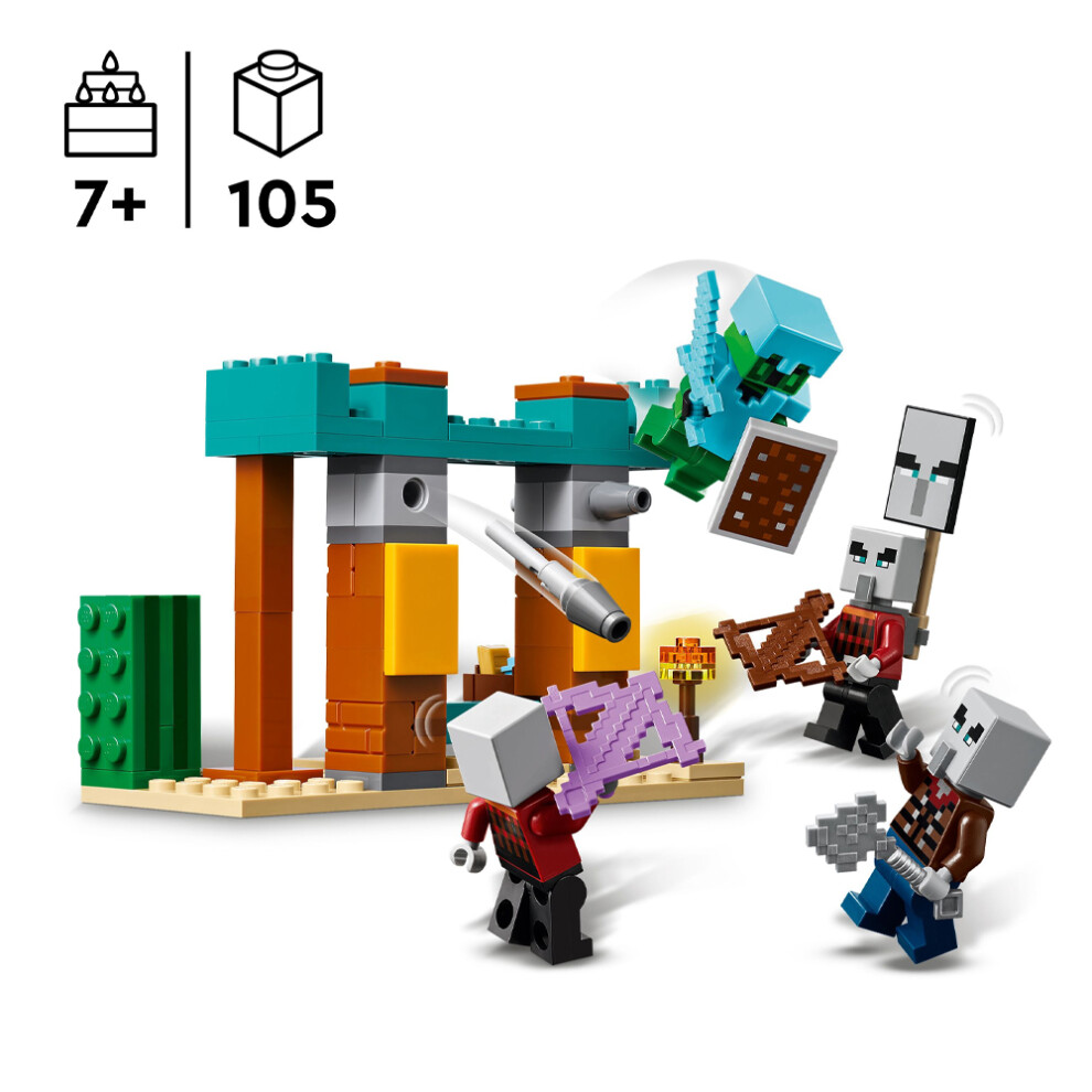 LEGO Minecraft 21267 The Illager Desert Patrol Age 7+ 105pcs - LEGO ...