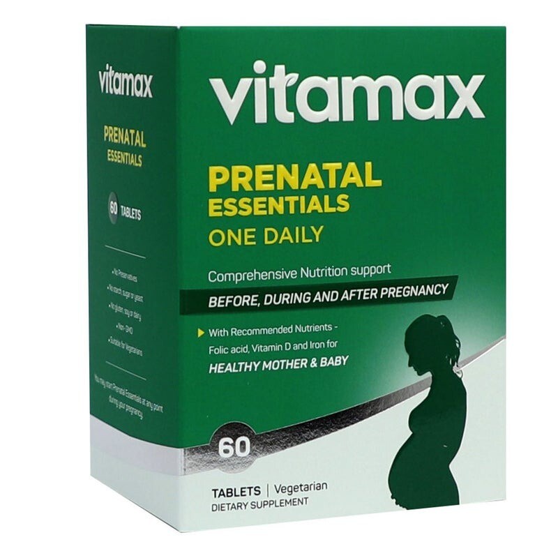 Vitamax Prenatal Essentials One Daily Tablets With Folic Acid, Iron & Vitamin D For Healthy ...