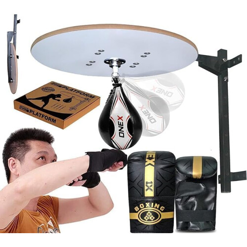 Onex Hand eye coordination Speed Ball Platform Set Boxing Gloves Stand ...