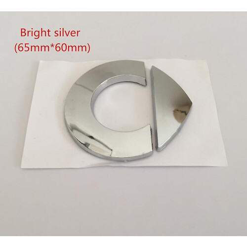 (Bright silver) 1pcs 3d Abs Smart Car Front Emblem Rear Trunk Decals ...