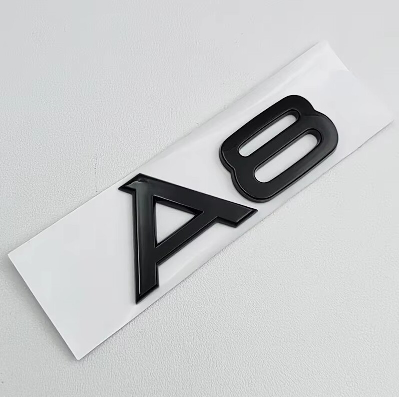 (A8 Glossy Black) 3D ABS Black S Line A1 A2 A3 A4 A5 A6 A7 A8 Logo ...