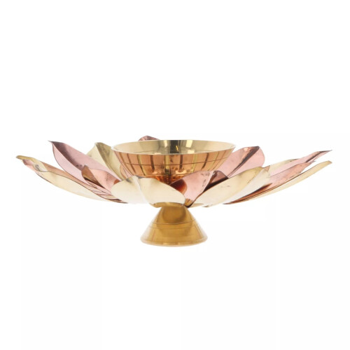 Brass Diya Deepak Diva Akhand Jyot Lotus Oil Lamp Hindu Puja Temple ...