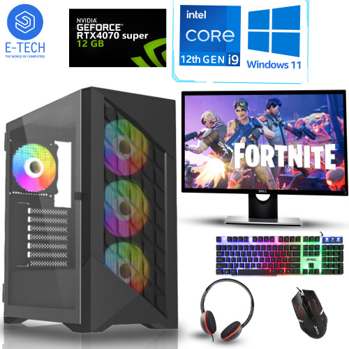 Gaming PC Bundle i9 12900KF 32GB DDR5 2TB M.2 4070 Super Windows 11 on ...