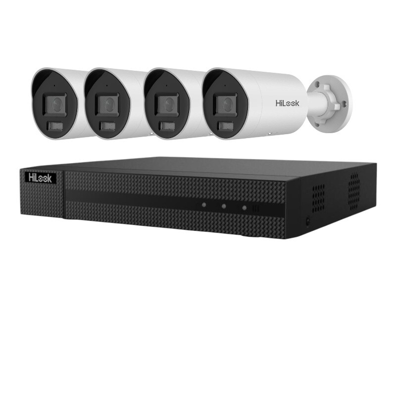 (2TB)X4 HIKVISION HILOOK 4CH NVR 8MP 4K BULLET CCTV IP POE AUDIO KIT on OnBuy