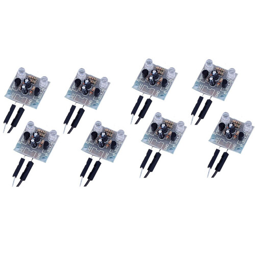 8-Piece Set 5mm LED Flash DIY Kit Electronic PCB Circuit Welding Skills ...