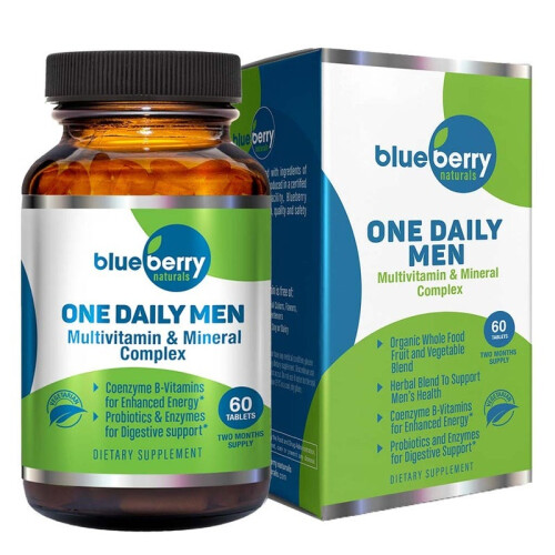 Blueberry Naturals One Daily Men's Multivitamins & Minerals 60 Tablets ...