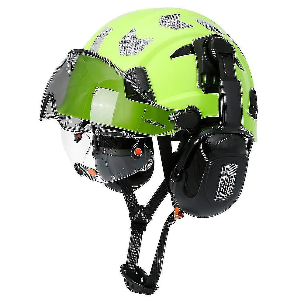 (CR08 Reflective B) Ce Construction Safety Helmet With Visor Built In Goggle Earmuffs For ...