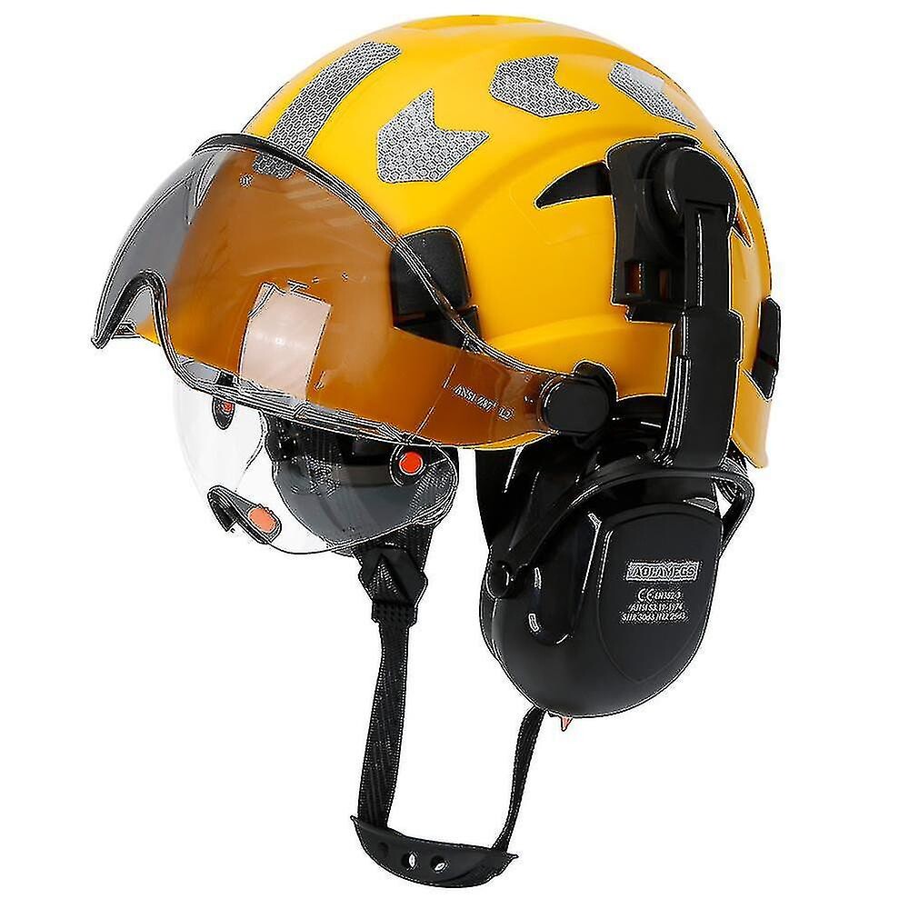 (CR08 Reflective C) Ce Construction Safety Helmet With Visor Built In ...