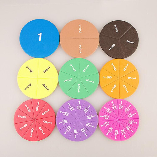 Magnetic Fraction Disc Elementary School Math Teaching Aids Credit Denominator Fraction Block ...