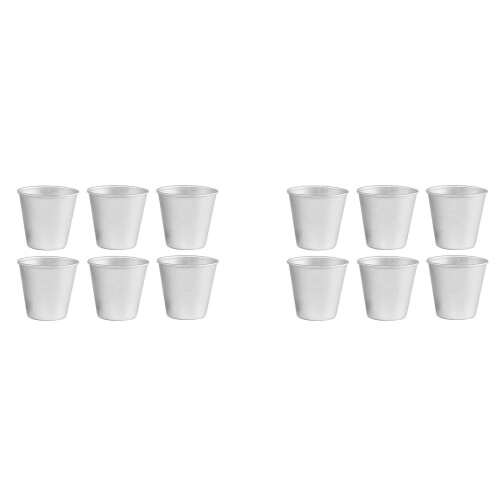 12 stuks aluminium Dariol-vorm, bakvorm, Dariole-pudding, dessertcrème ...