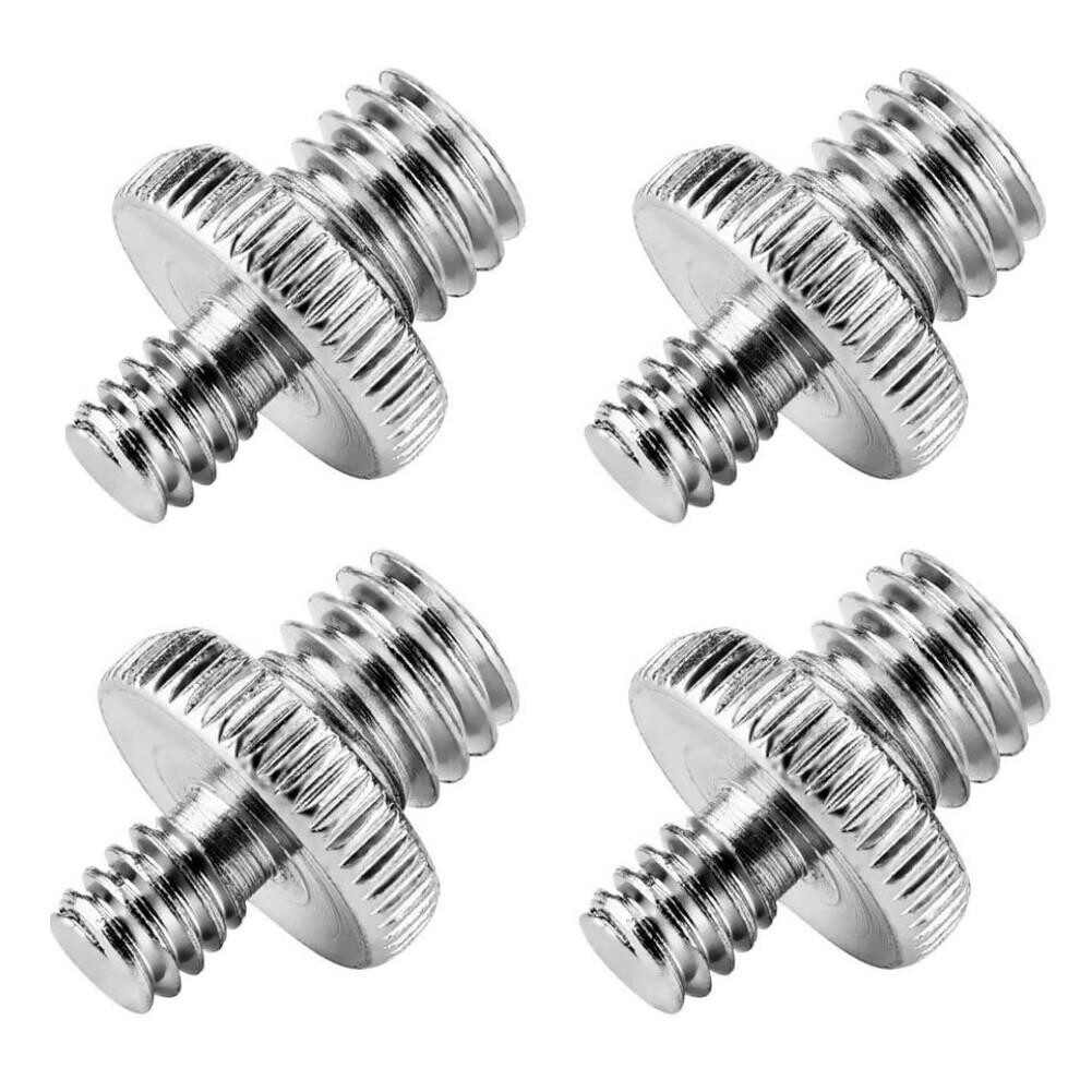 1/4" Male to 3/8" Male Double Ended Screw Adapter Male Thread Screw ...