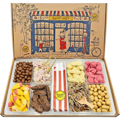 Heavenly Sweets Extra Large Chocolate Gift Box Hamper 1.2KG Retro ...