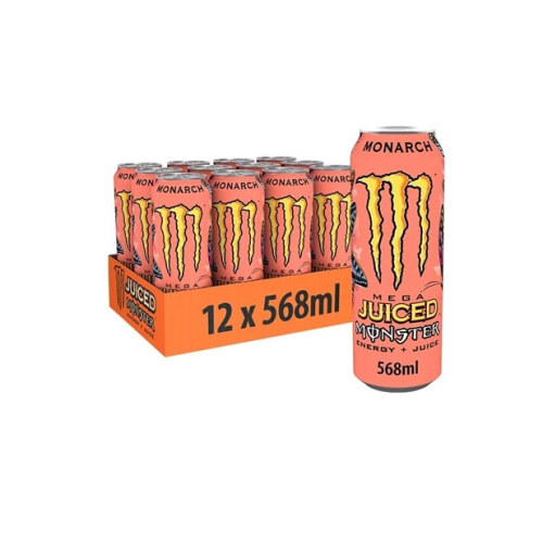 Monster Monarch Energy Drink Cans Bulk Buy 12 x 568ml Best Before May ...