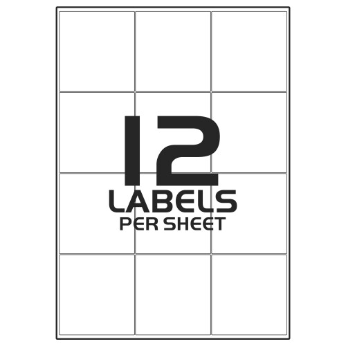 (12 labels Per A4 Sheet) A4 Labels 20 Sheets Sticky Label, Address ...