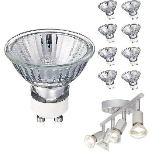 (230V-50W, 3 pcs) Gu10 35 Watt Halogen Reflector Light Bulb Warm White ...