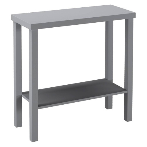 (Grey) 2-Tier Wooden Narrow Console Side Table Entryway Hallway ...