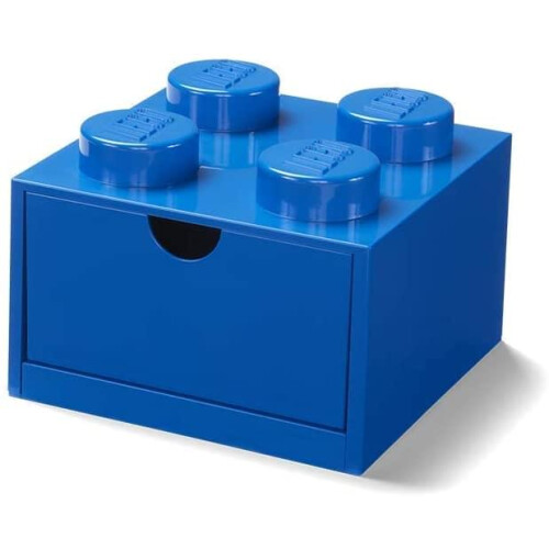 LEgO Desk Drawer 4 Knobs Stackable Storage Box Blue on OnBuy