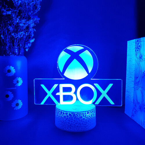 Xbox Game Icon 3D Illusion Lamp Gaming Room Desktop Setup LED Sensor ...