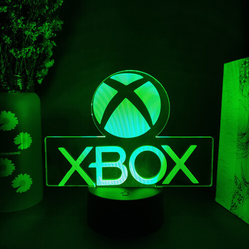 Xbox Game Icon 3D Illusion Lamp Gaming Room Desktop Setup LED Sensor ...