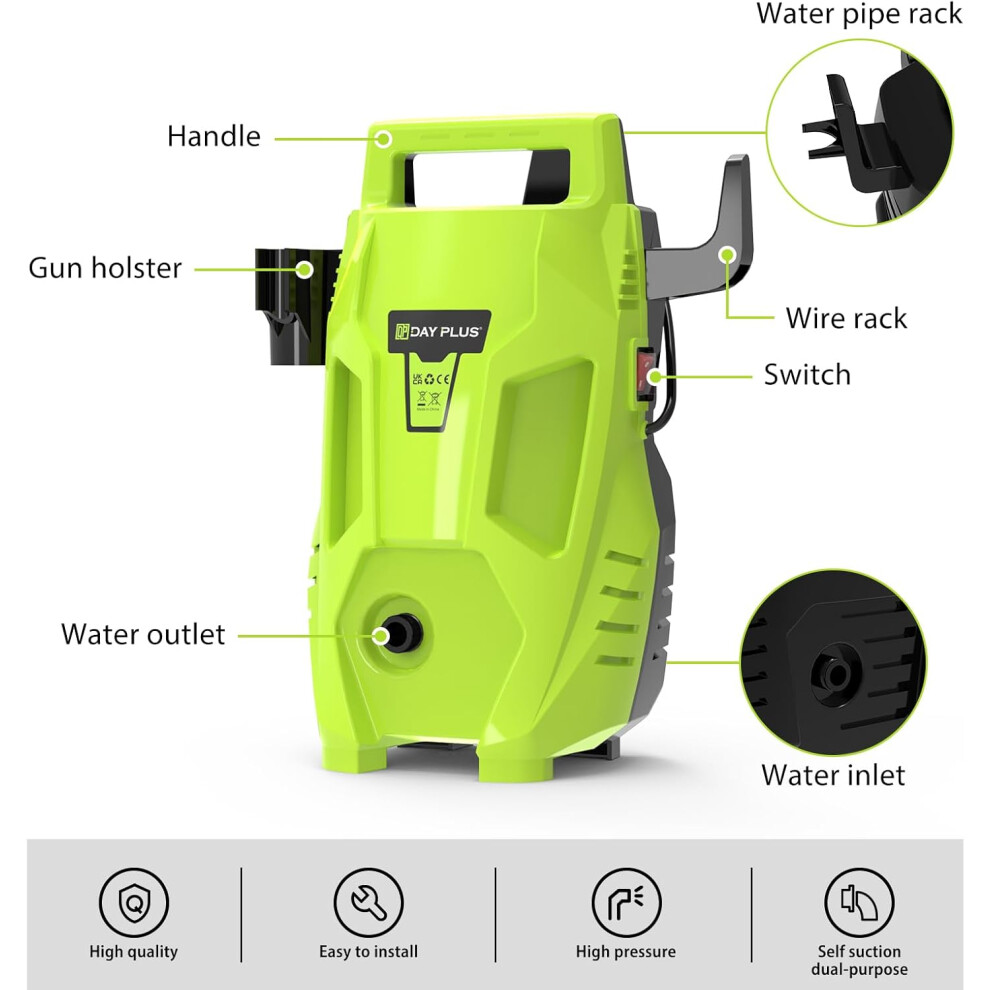 Garden High Pressure Washer 3-IN-1 Power Jet Nozzle High PowerCleaner ...