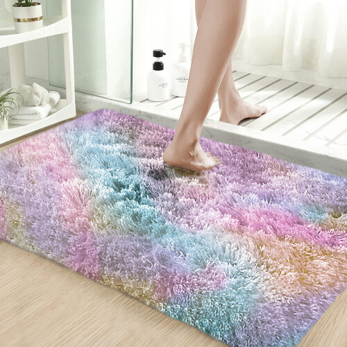 (50cm x 80cm (1ft 6in x 2ft 6in)- Small Bathroom Bath Mat/Door Mat ...