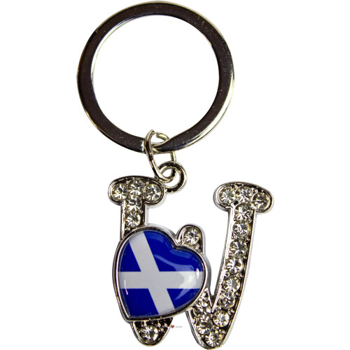(Letter W) Scottish Alphabet Keyrings Saltire Letter A to Z Souvenir ...