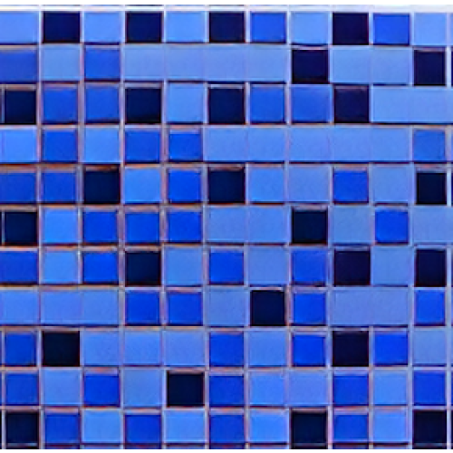 Deep Blue Ceramic Mosaic Cobalt Blue Three-Color Combination Tiles ...
