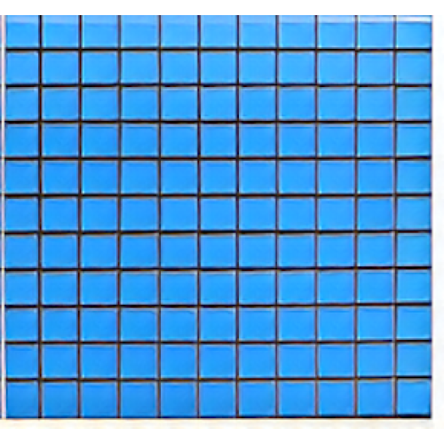 Deep Blue Ceramic Mosaic Deep Sky Blue Tiles - 25x25mm for Concrete ...