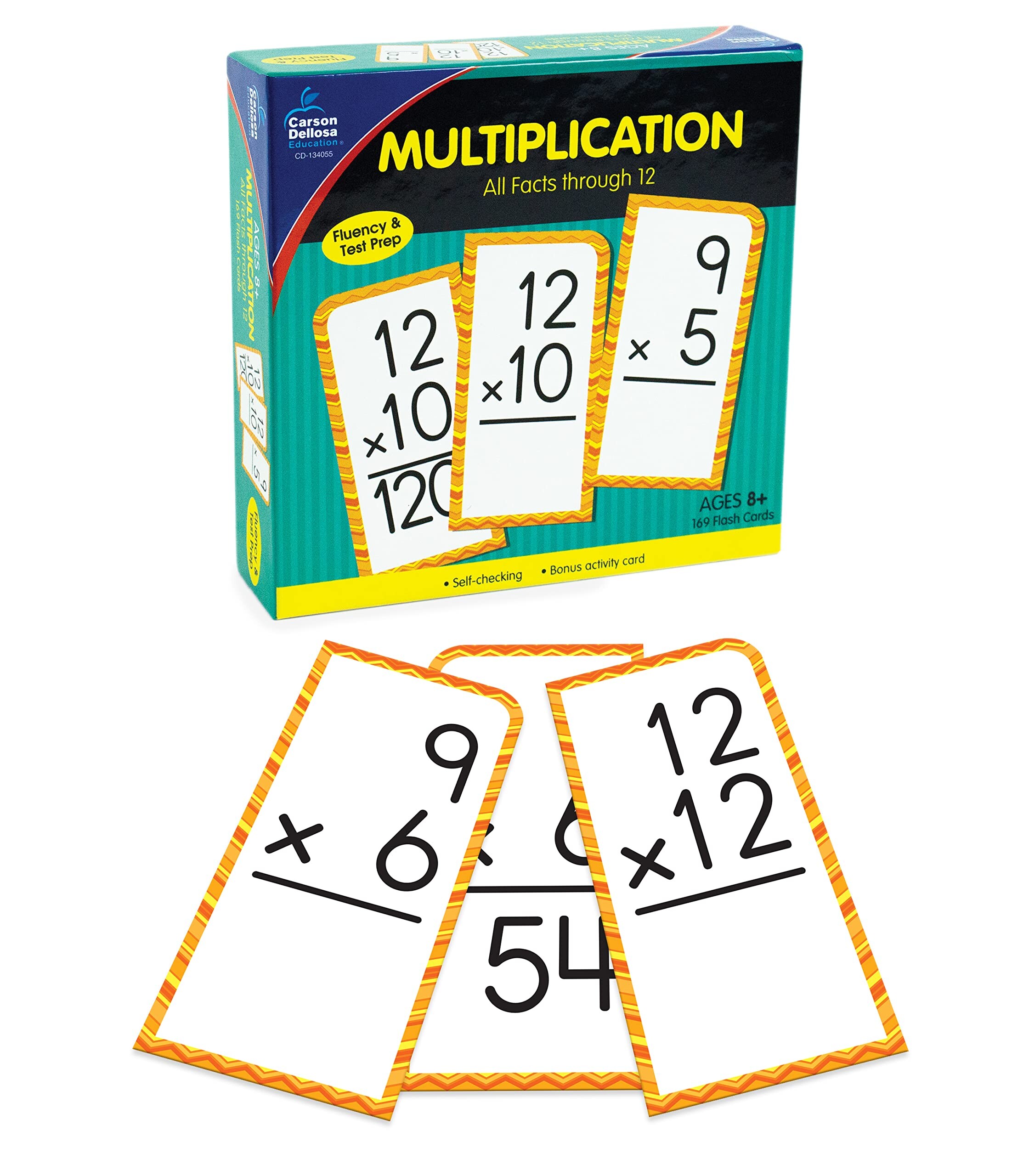 Carson Dellosa Multiplication Flash Cards for Kids Ages 8+ Times Table ...