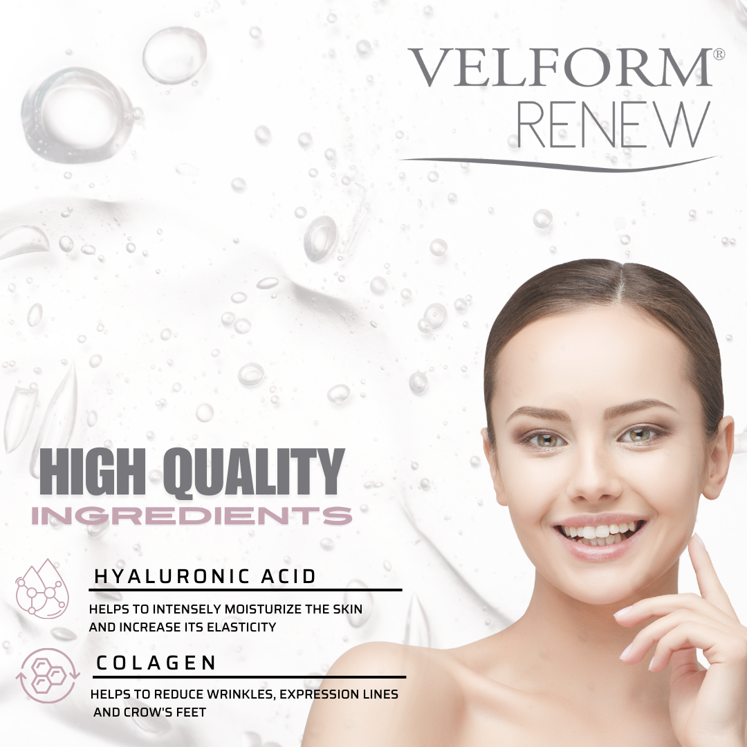 Velform Renew (2 units), Collagen & Hyaluronic acid, Anti aging effect ...