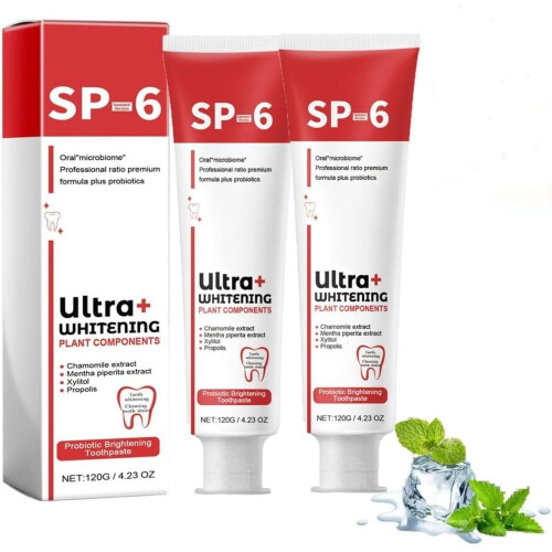 (red, 2pcs) Sp-6 Ultra Whitening Toothpaste, Sp 6 Ultra Whitening, Sp-6 ...