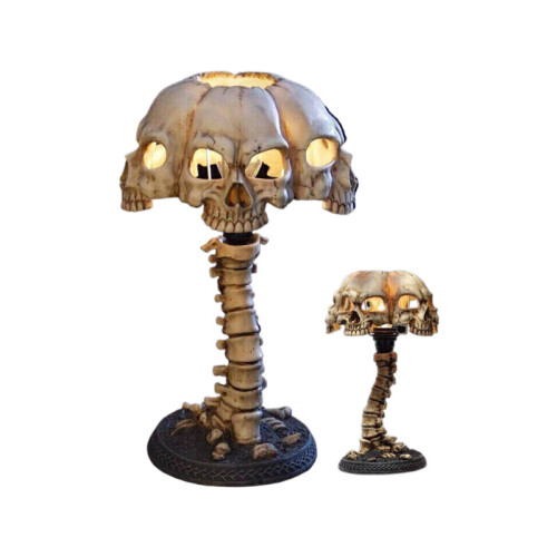Skull Skeleton Lamps 3D LED Horror Halloween Desk Light Haunted House ...
