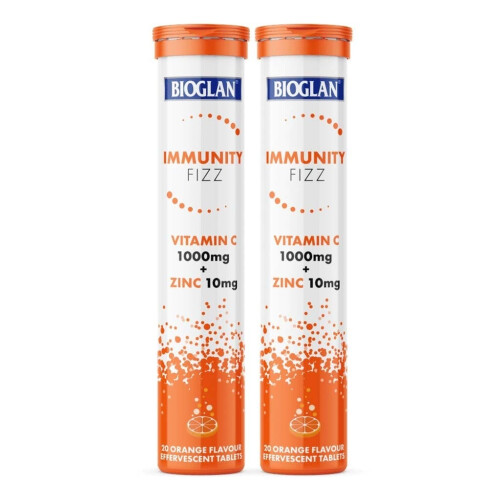 Bioglan Immunity Fizz Vitamin C 1000mg & Zinc Effervescent Tablets ...