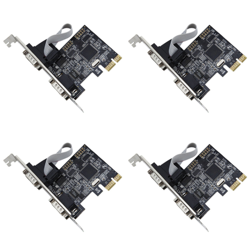 4X Pcie to Serial Ports RS232 Interface PCI-E PCI Express Card Adapter ...