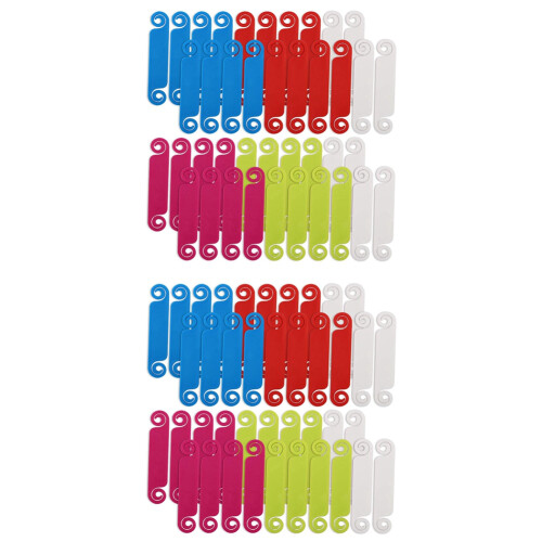 80Pcs Cable Labels Tags for Marking Wires Multicolored Labels Clip Cord ...