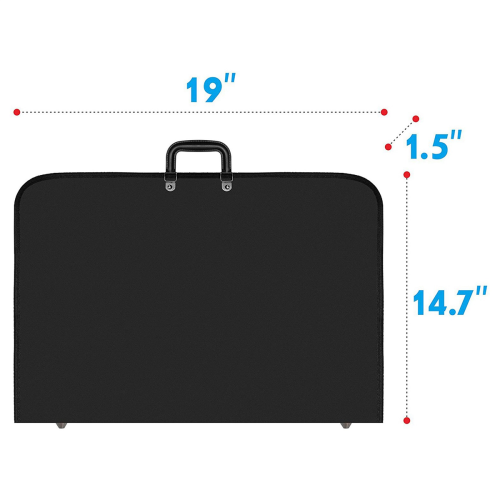 2X Black Art Portfolio Case Artist Carrying Case Artist Portfolios Case ...
