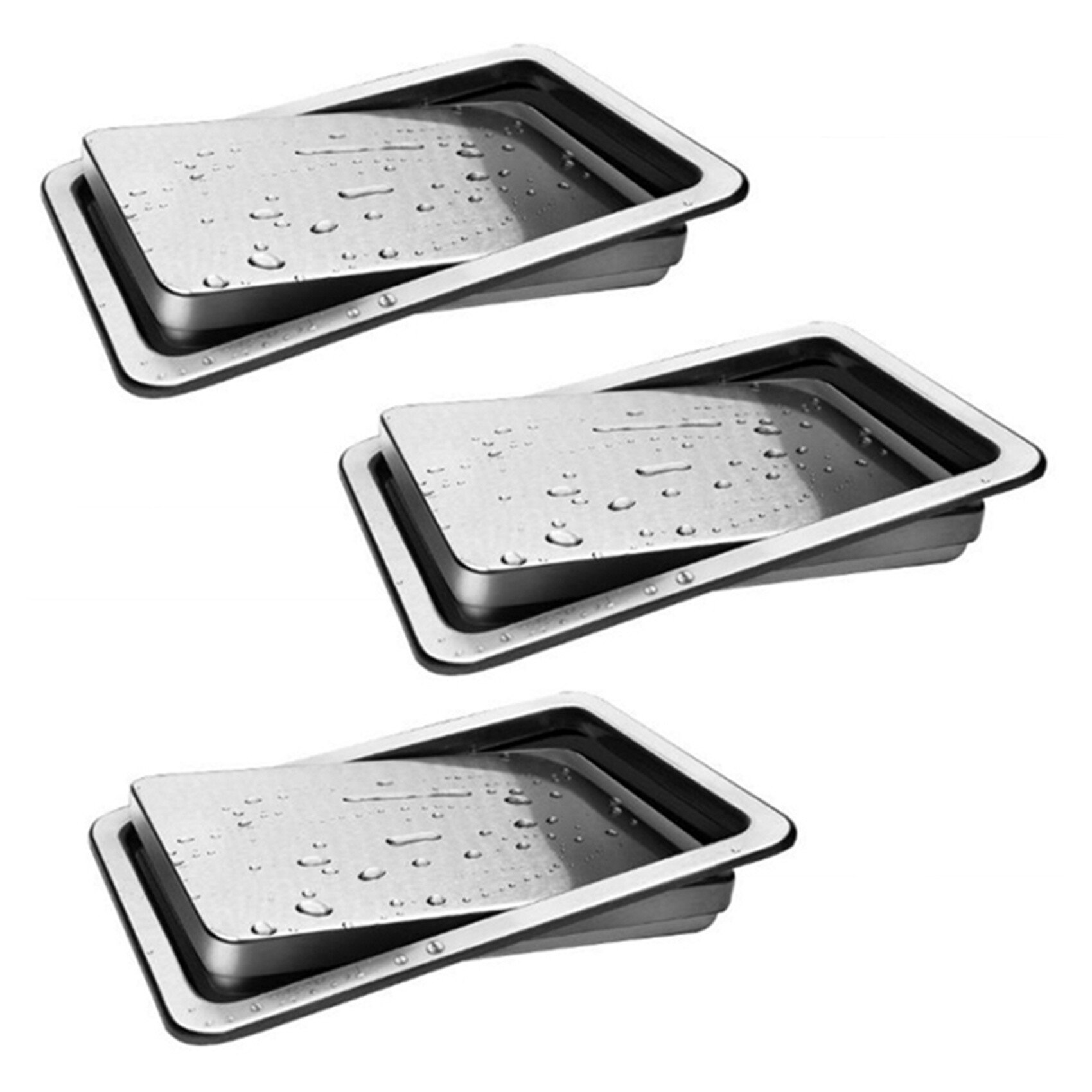 3X Stainless Steel Garbage Flap Lid Trash Bin Cover Flush Built-In ...