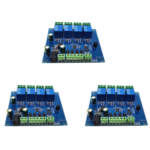 3X Modbus RTU 4 Way Relay Module 7-24V Relay Module Switch RS485/TTL ...