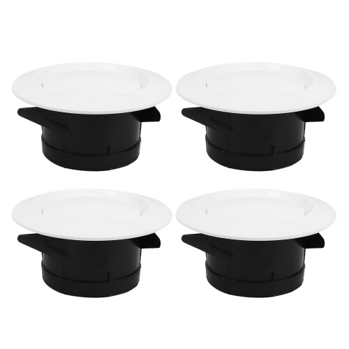 4 peças ABS ajustável redondo soffit exaustor branco duto em linha ...