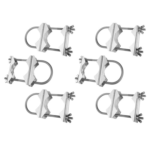 Double Antenna Mast Clamp V Jaw Block with U Bolts Heavy Duty Anti-Rust ...