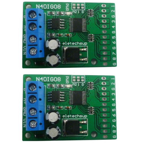 2X 8Ch Input/Output Digital Switch TTL LvTTL CMOS RS485 IO Control Module Modbus Rtu Board for ...