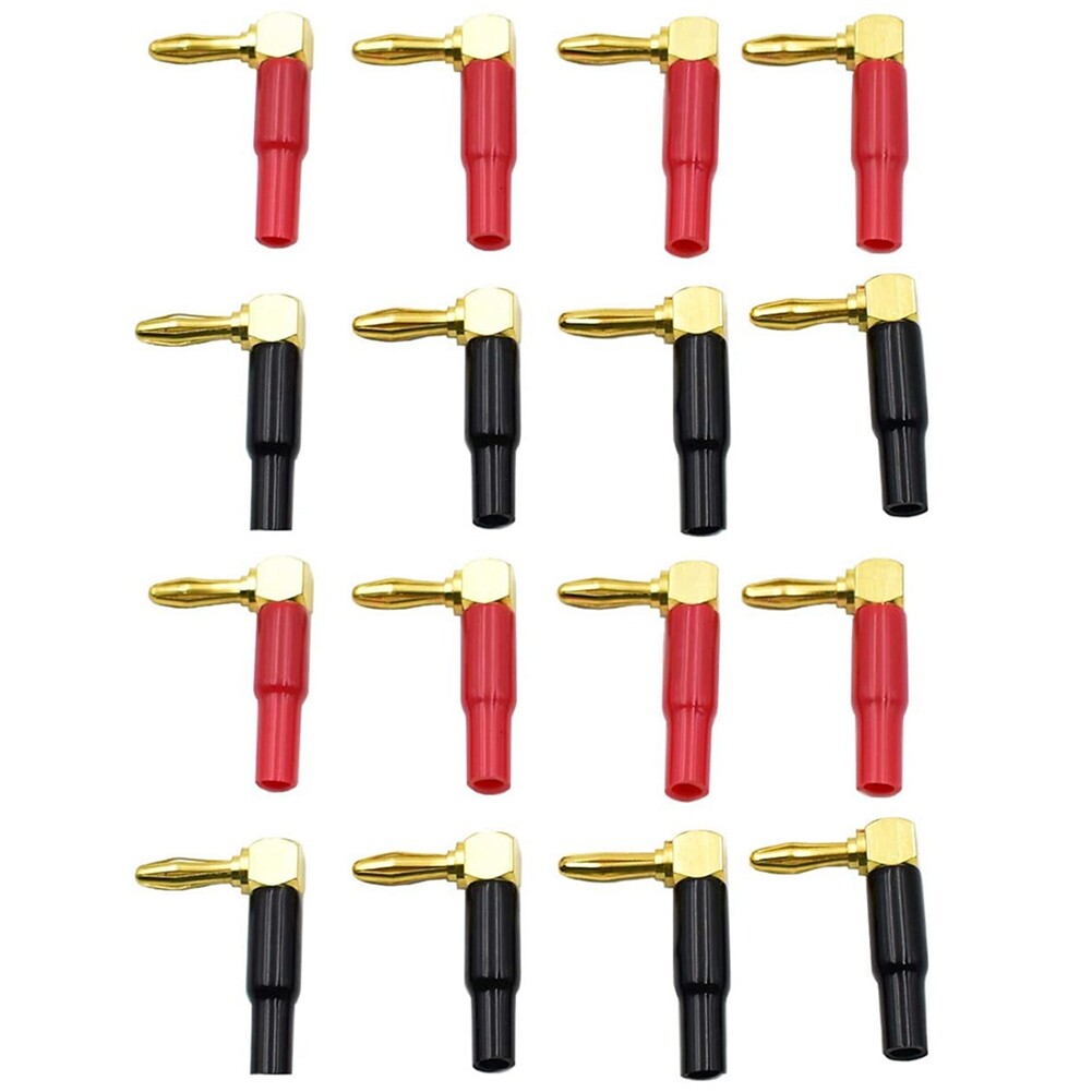 16Pcs 4mm Banana Plug Speaker Wires Connector Adapter 24K Gold Plated ...