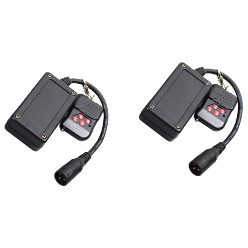 2X Portable 3 Pins XLR Wireless Remote Control Receiver for Smoke Fog ...