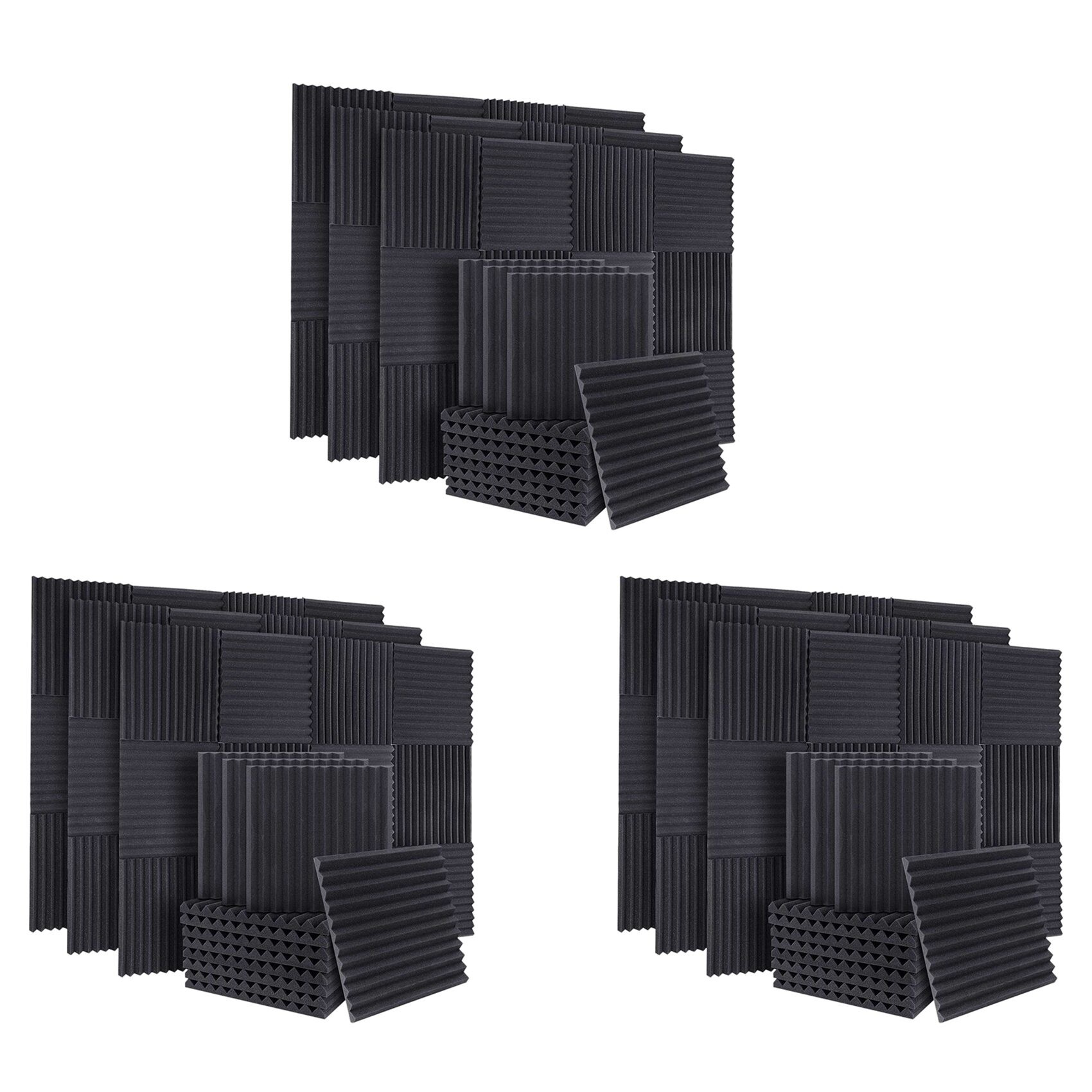 150Pcs Acoustic Soundproof Foam Sound Absorbing Panels Sound Insulation ...