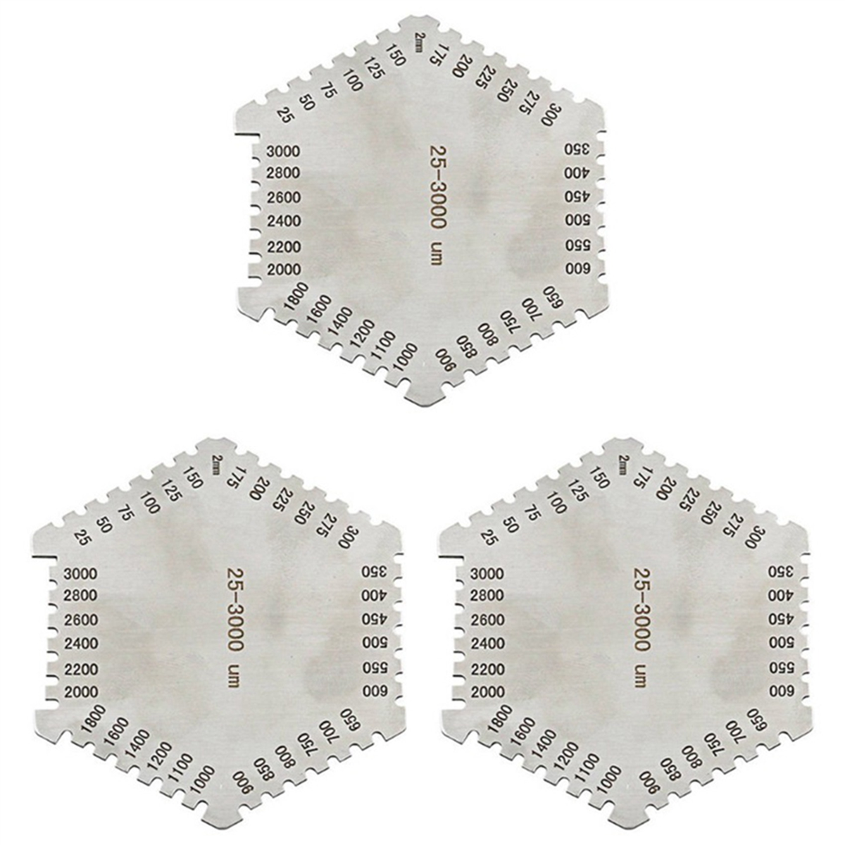 3X High Precision Stainless Steel Hexagon Wet Film Comb Instrument ...