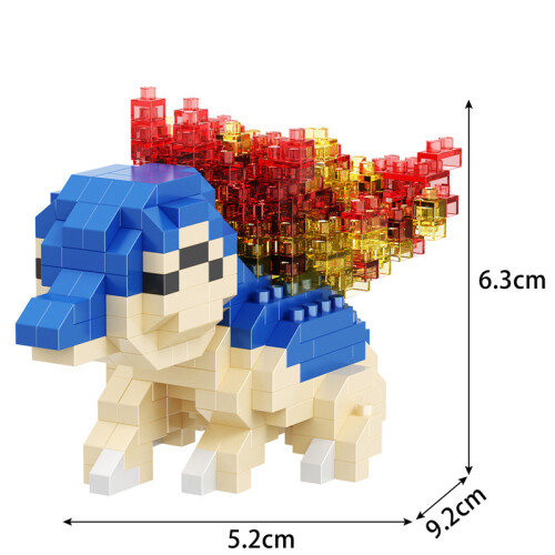 (7070, no box) Building Blocks Assembly Anime Picachu Charizard Doll ...