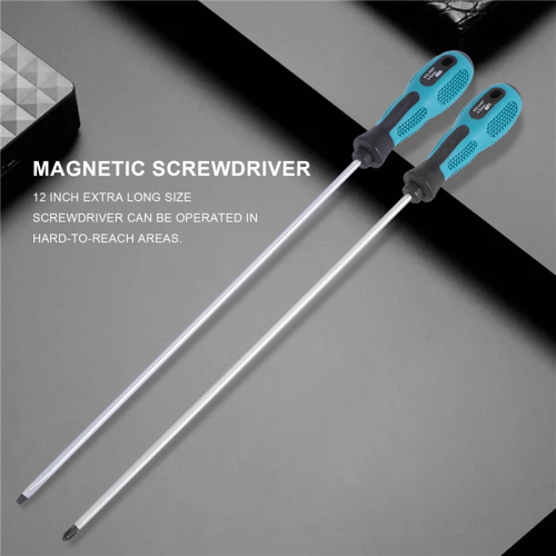 2 Packs 12 Inches Long Slotted and Screwdriver Flat Blade Screwdriver ...