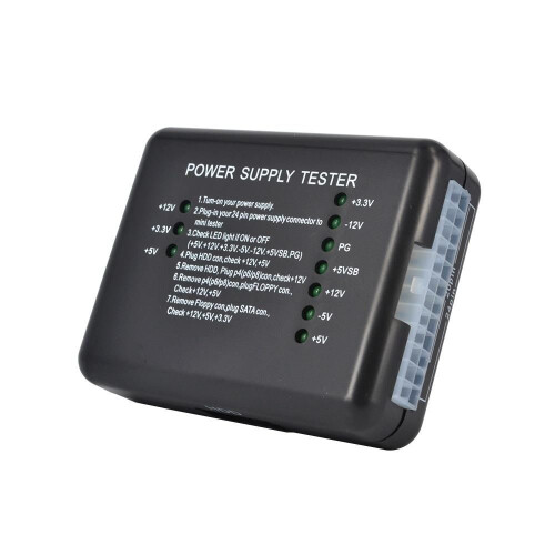 20/24pin Pc Power Supply Tester Psu Atx Sata Hdd Meter Measuring ...
