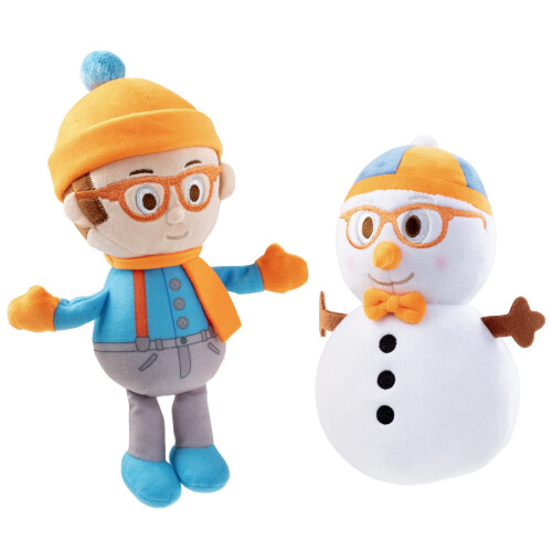 Blippi 7"" Winter Blippi & Snowman Plush Figures 2-Pack Set ...